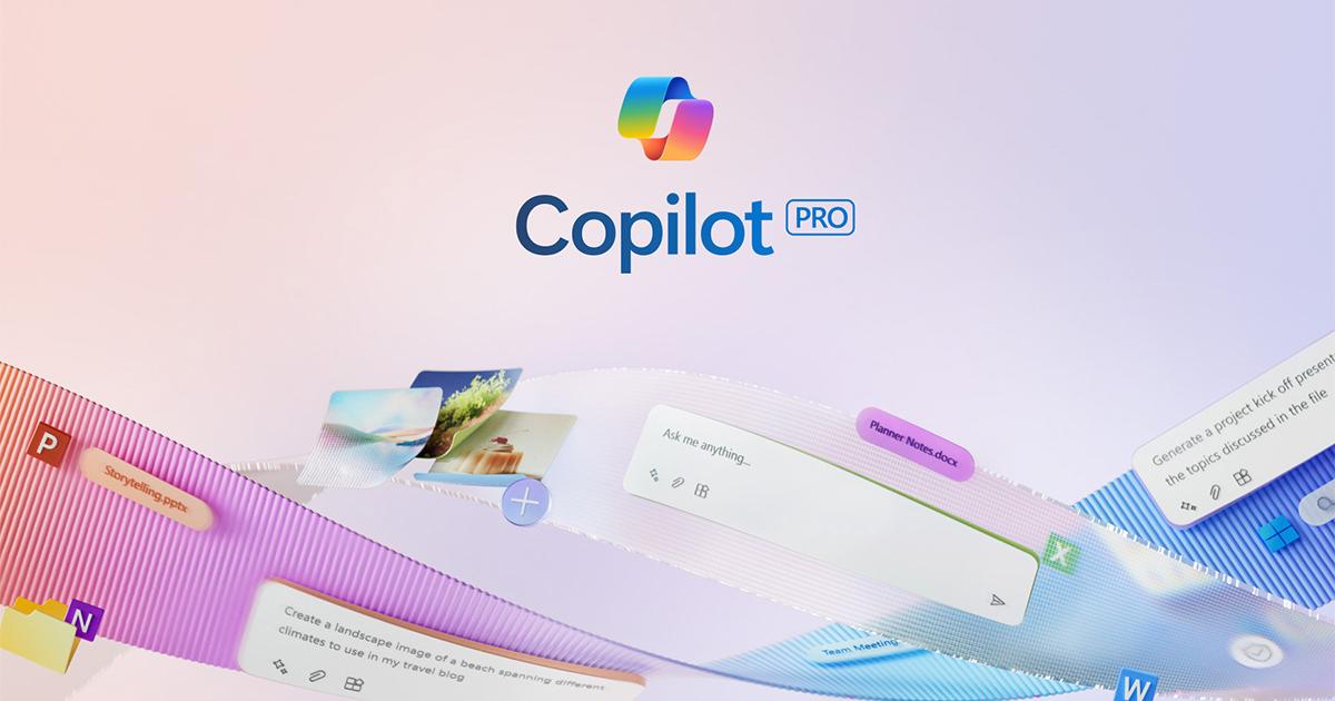 マイクロソフトが「Copilot Pro」発表。月額3200円でGPT-4の優先利用やWordやPowerPointのAI機能を利用可能 ...