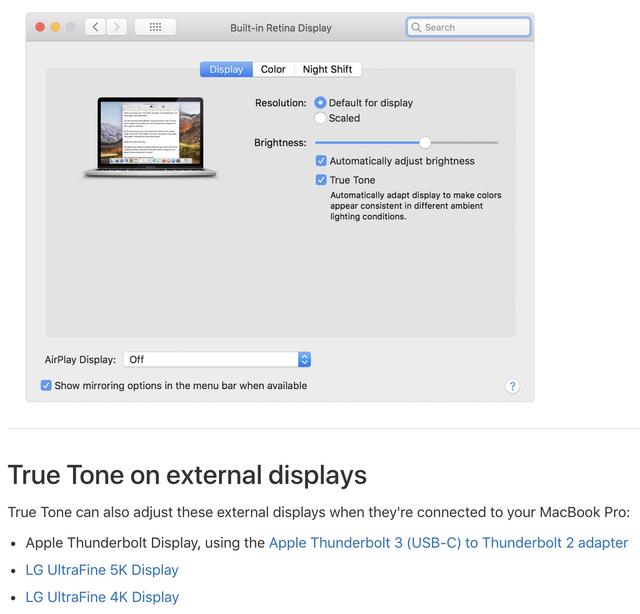 新MacBook Pro、なんとTrue Toneが公式販売ディスプレイにも反映されます | ギズモード・ジャパン