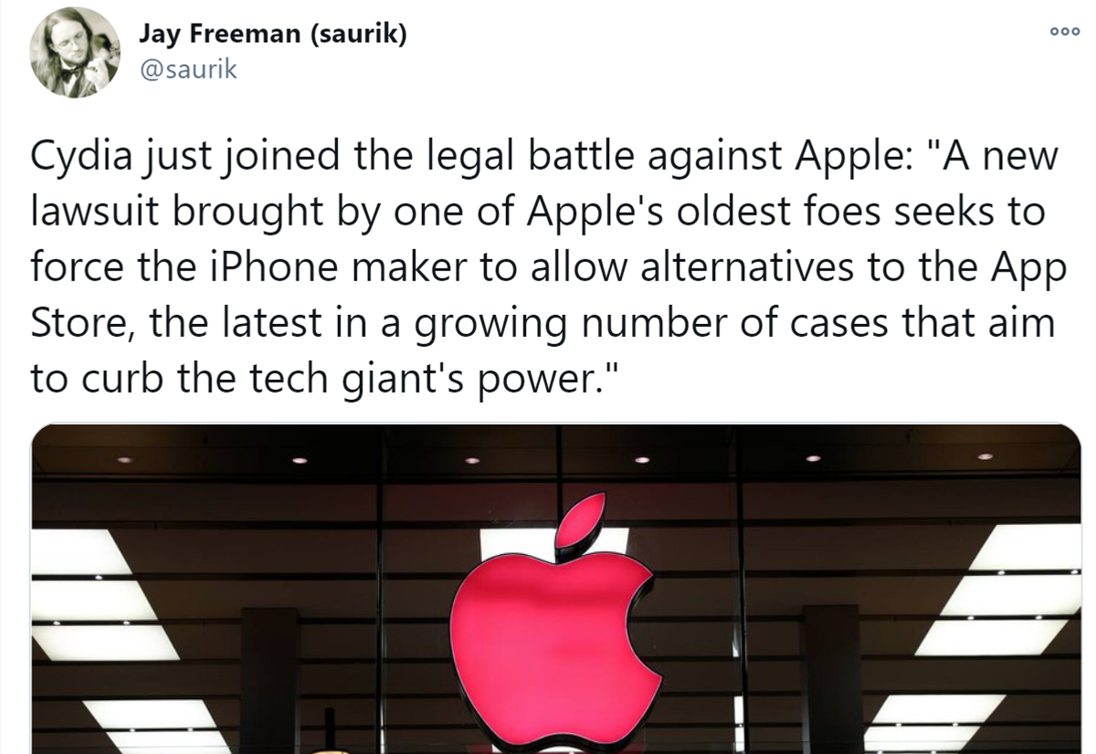 元祖AppStoreは忘れない。脱獄アプリストアのCydiaが地獄の淵からApple再提訴 | ギズモード・ジャパン
