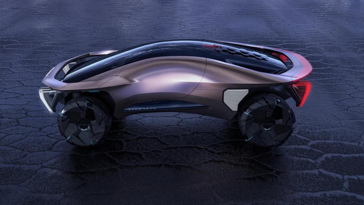 デロリアンが考案した2040年の砂漠レース用モデル「オメガ」。気候変動で荒廃した世界を走るのか？ | ギズモード・ジャパン