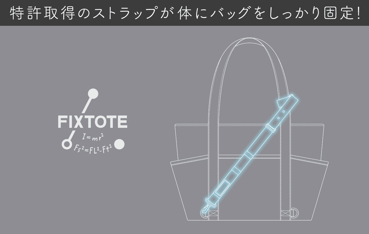 特許ストラップでズリ落ちない！ バックパックの良い点を取り入れた進化型トートバッグ「FIXTOTE Laura」が登場 | ライフハッカー・ジャパン