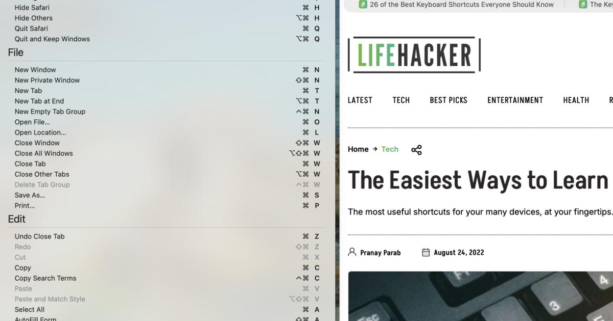 Macのショートカットを一覧で見せてくれる無料アプリ「KeyClu」が超便利。こんなコマンドあったのか！ | ライフハッカー・ジャパン