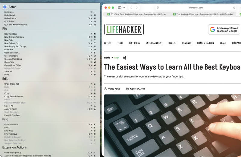 Macのショートカットを一覧で見せてくれる無料アプリ「KeyClu」が超便利。こんなコマンドあったのか！ | ライフハッカー・ジャパン