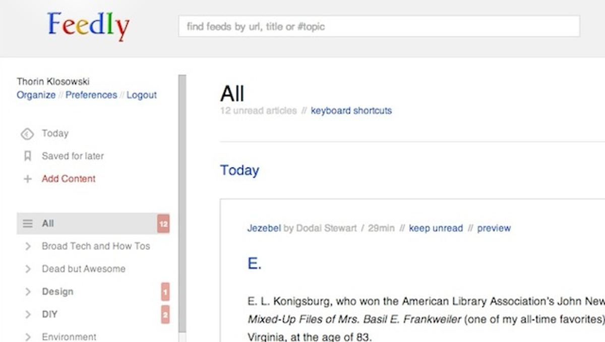FeedlyをGoogleリーダーのようなインターフェイスにするChrome拡張機能 | ライフハッカー・ジャパン