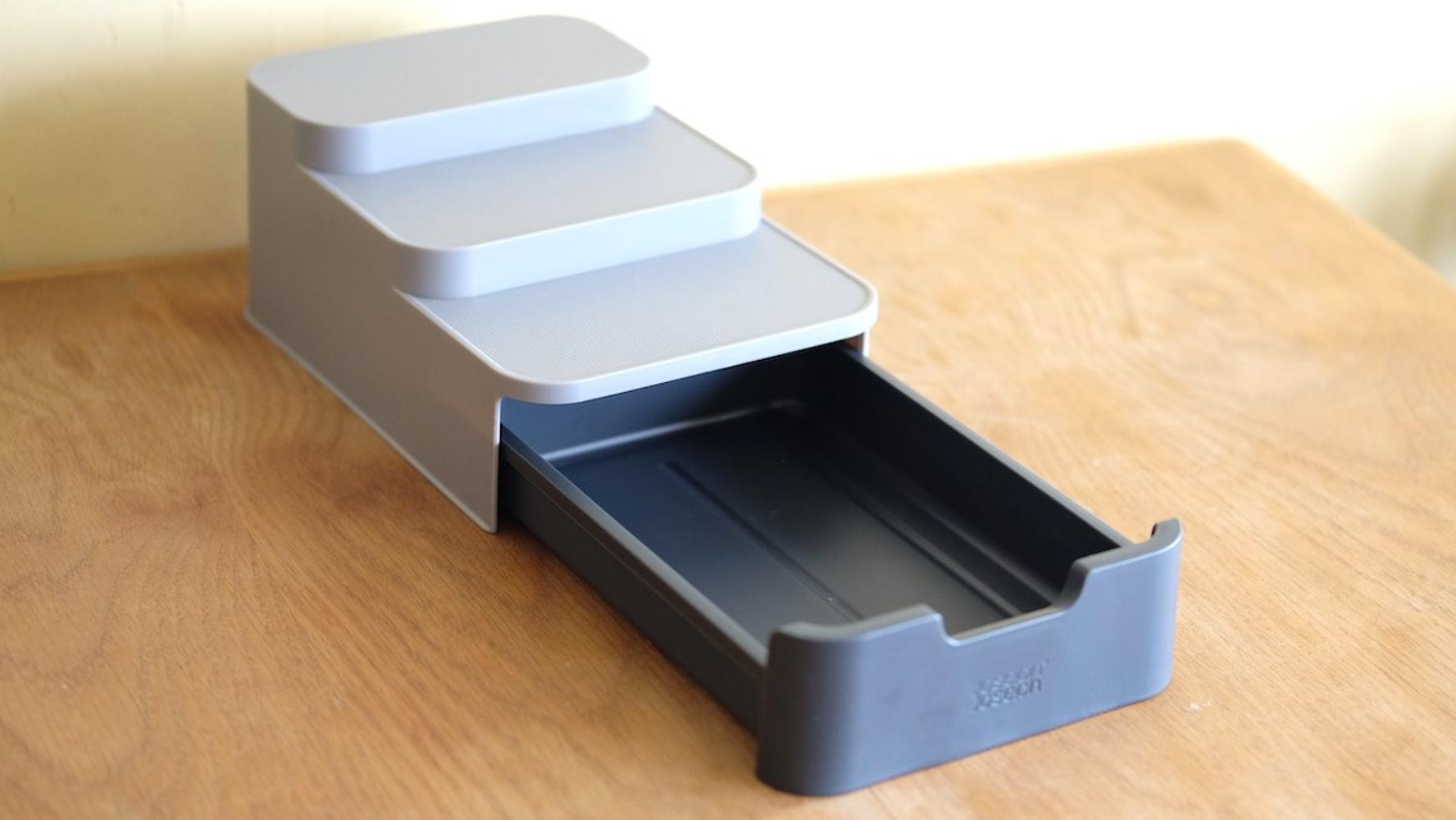 With Joseph Joseph's tiered organizer, "storage to show" is neat! | ROOMIE